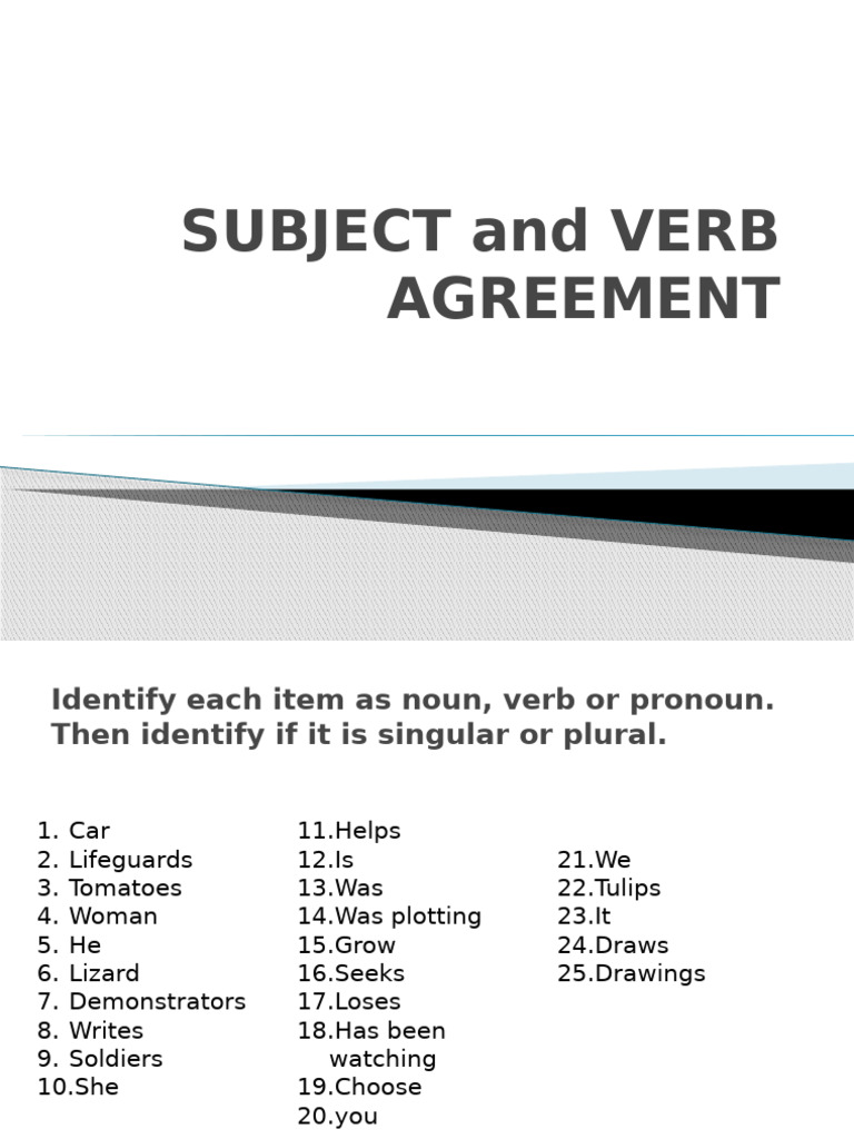Subject-Verb Agreement Rules Guide | PDF | Grammatical Number | Subject ...