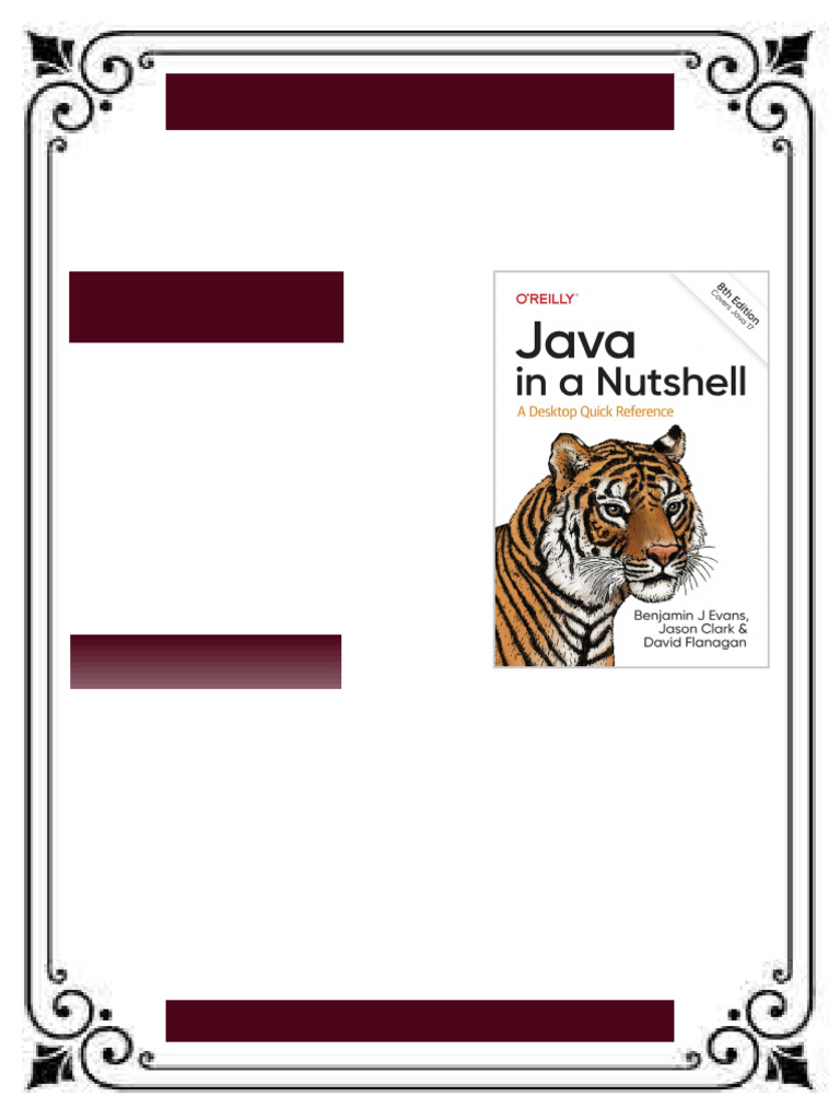 Java in A Nutshell: A Desktop Quick Reference Benjamin J. Evans Digital Ebook Download | PDF ...