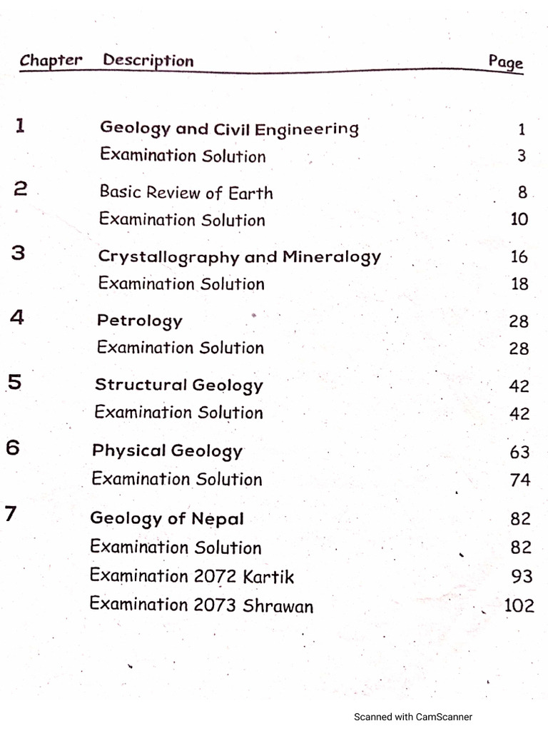 GEOLOGY Solution | PDF
