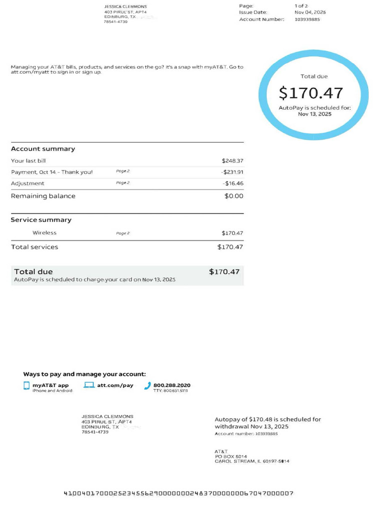 Att Bill | PDF