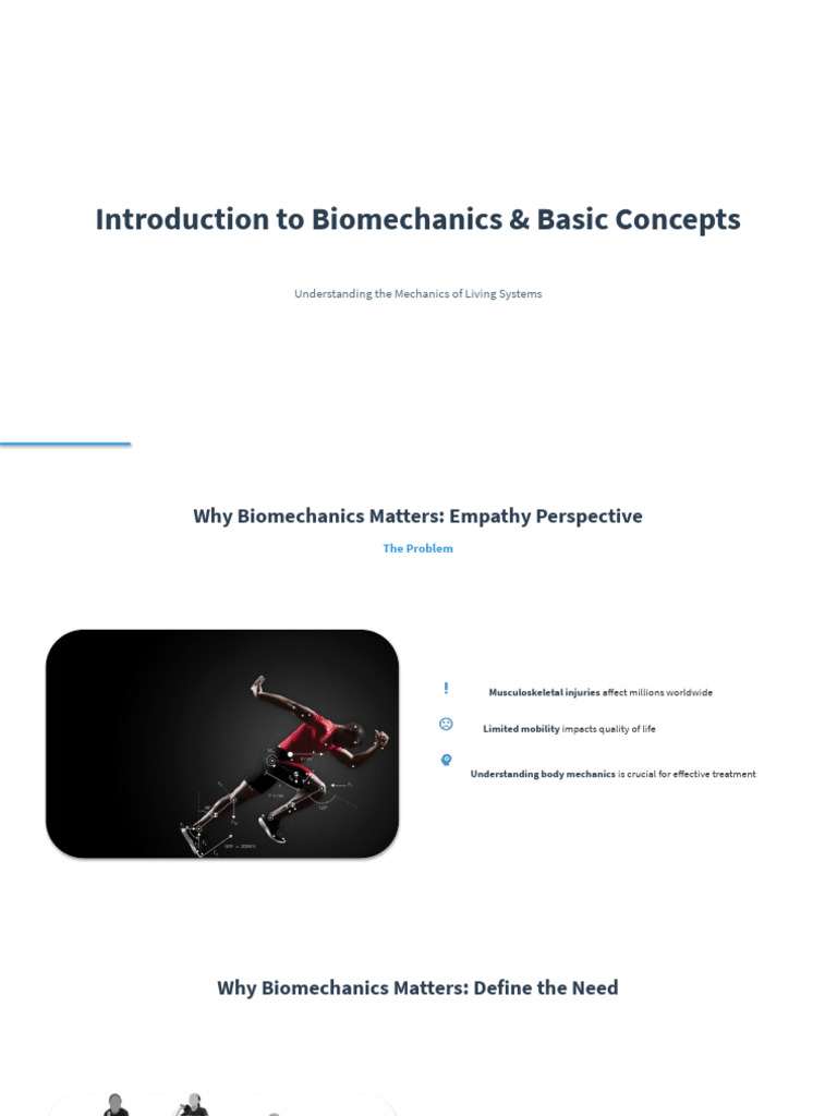 Introduction To Biomechanics & Basic Concepts | PDF | Biomechanics ...