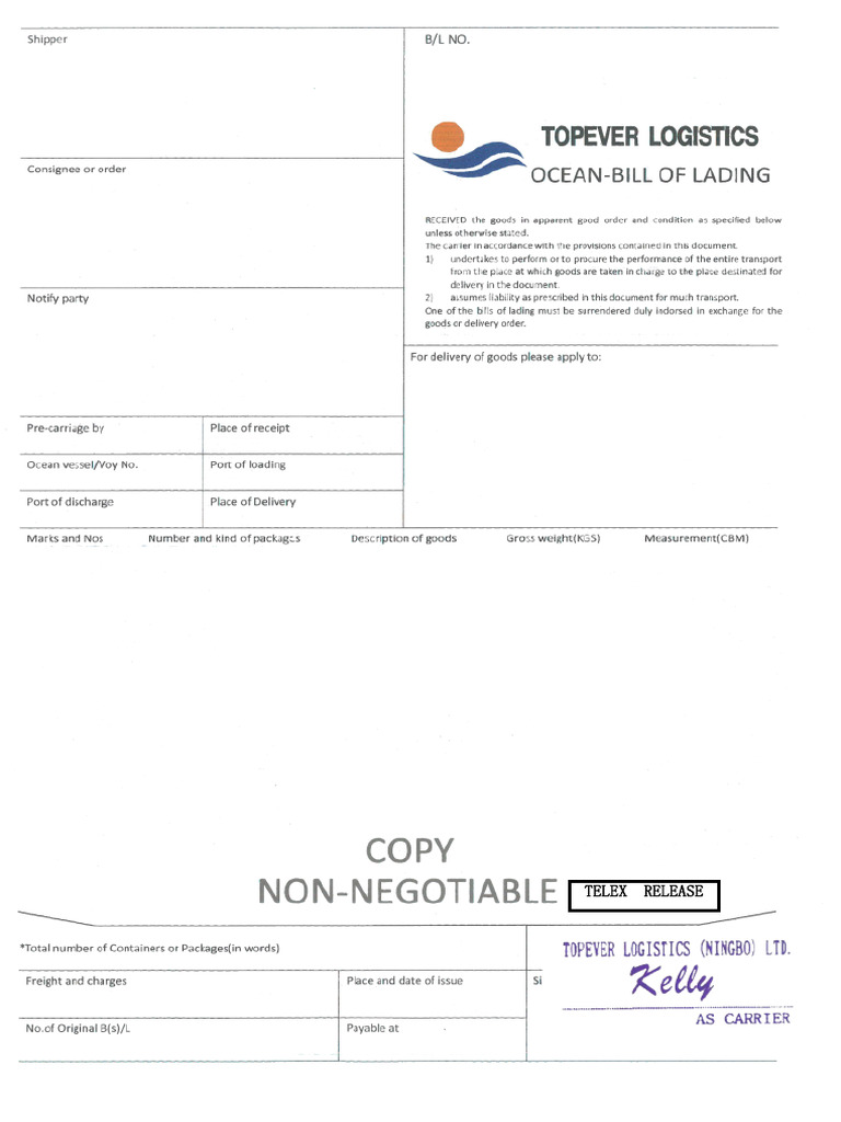 BL Telex | PDF