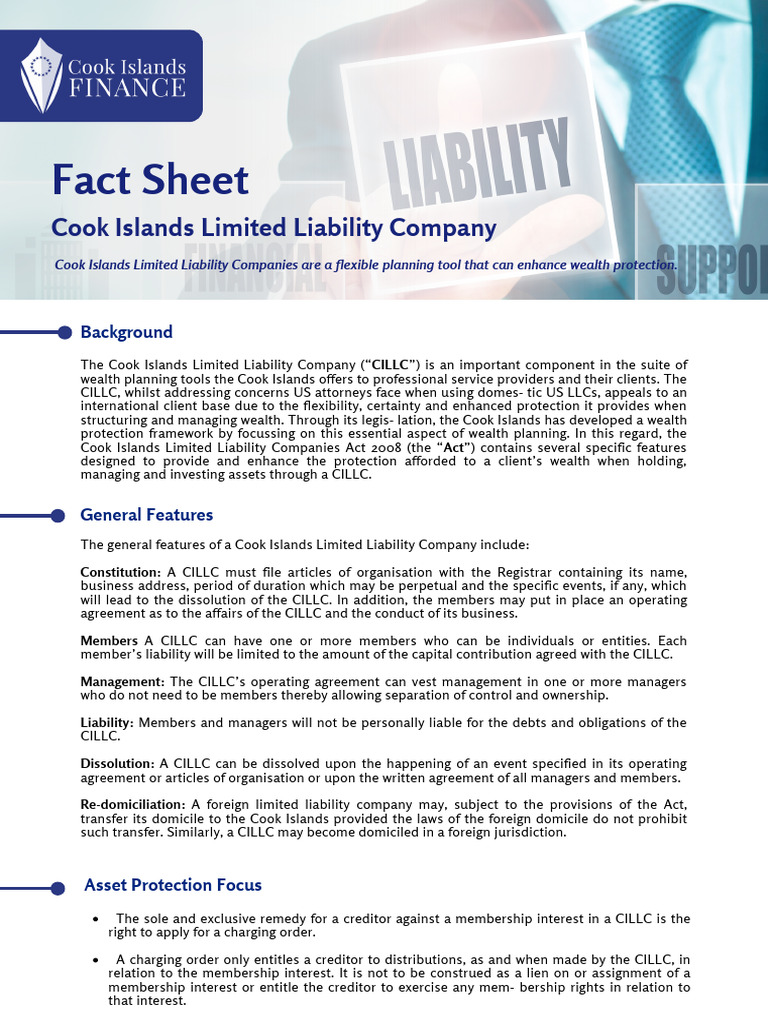 Cook Islands - Teoría Compañía LLC | PDF | Limited Liability Company ...