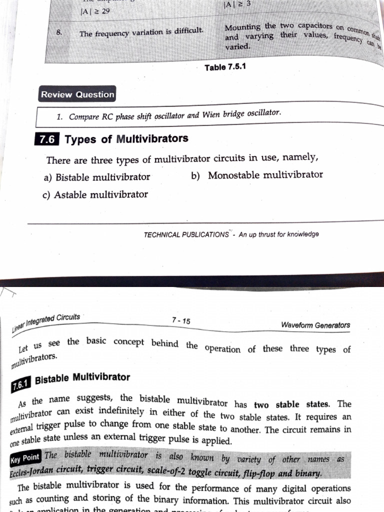 Monostable& Astable & Bistable Multivibrator | PDF