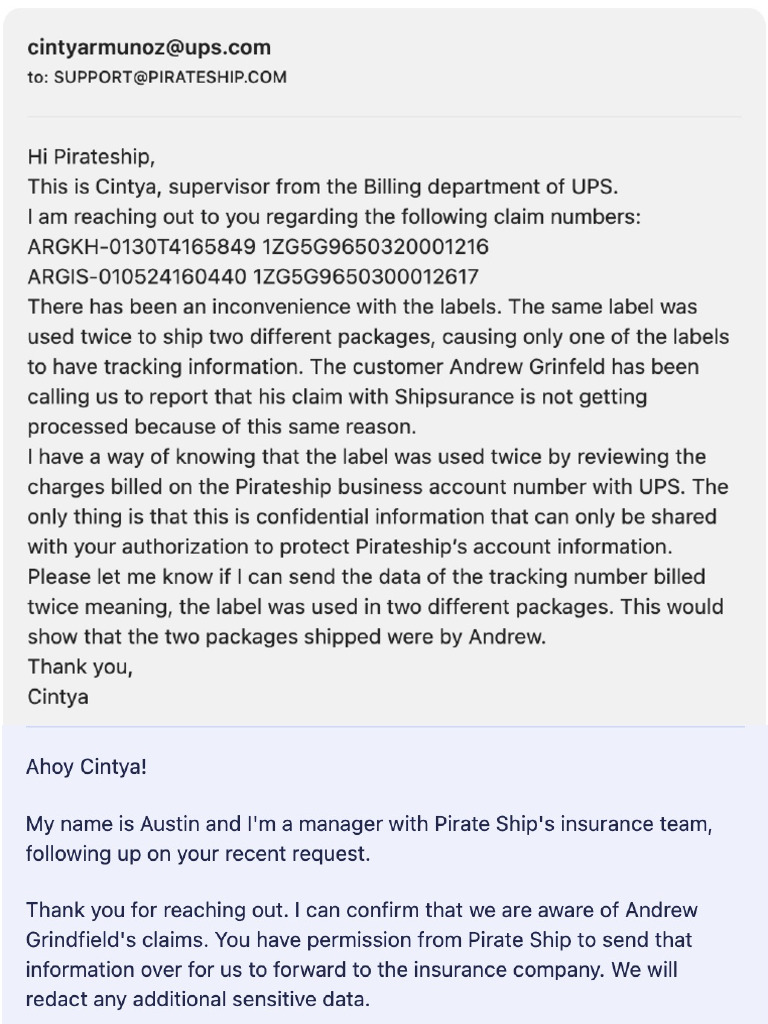Conversation With UPS | PDF