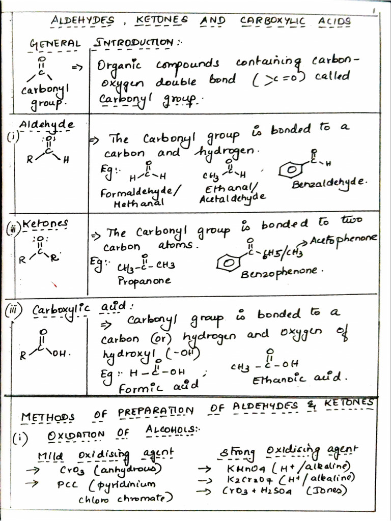 Aldehydes Notes | PDF