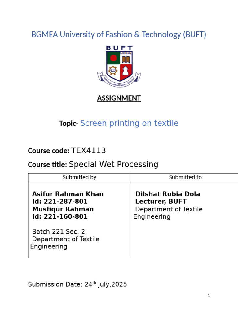 Screen Printing | PDF | Textiles | Printing