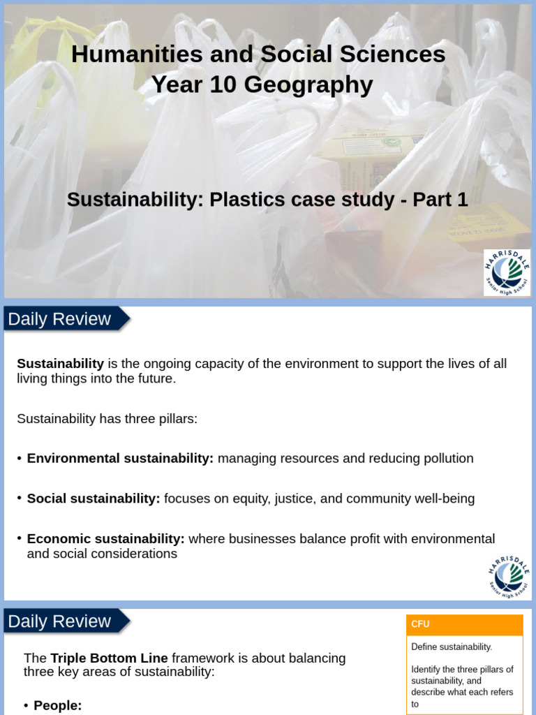 2a. Sustainability - Plastics Case Study Part 1 | PDF | Sustainability ...