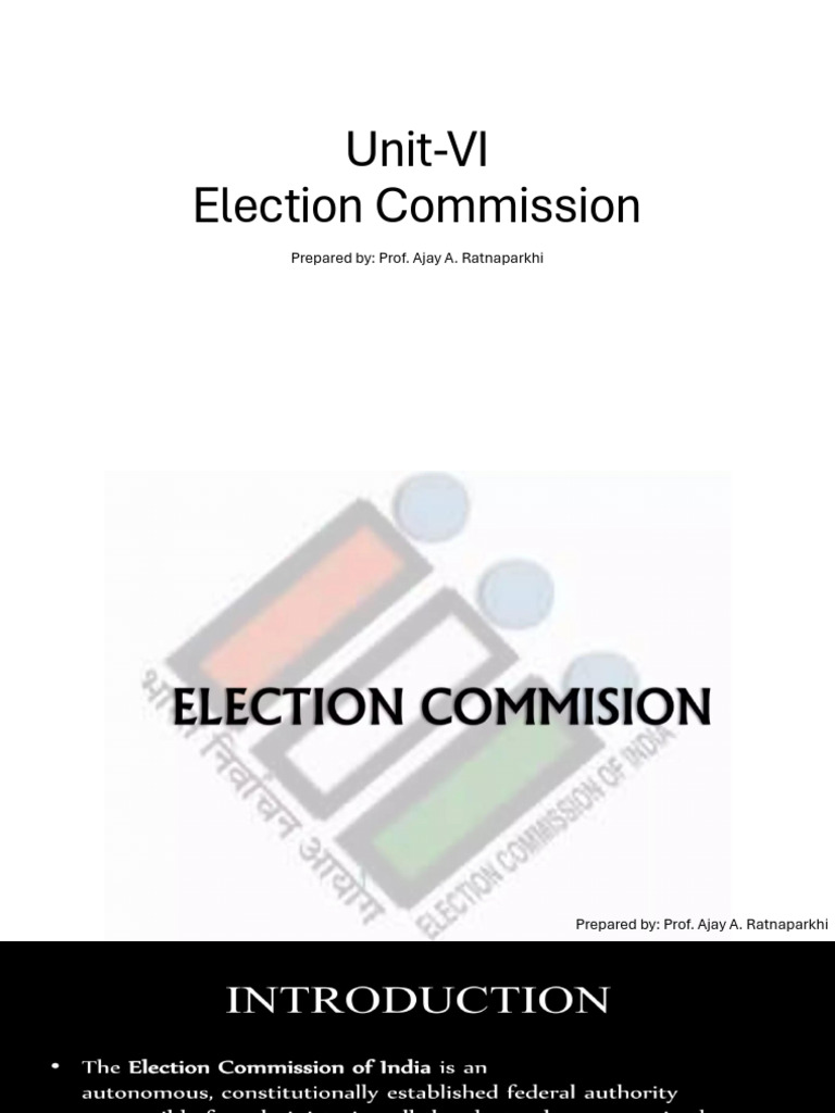 Election Commision Unit-VI | PDF