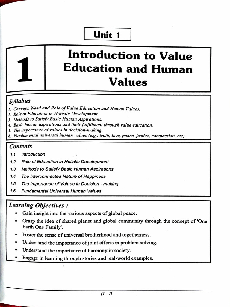 Universal Human Value Notes of Chapter 1 | PDF | Happiness | Knowledge