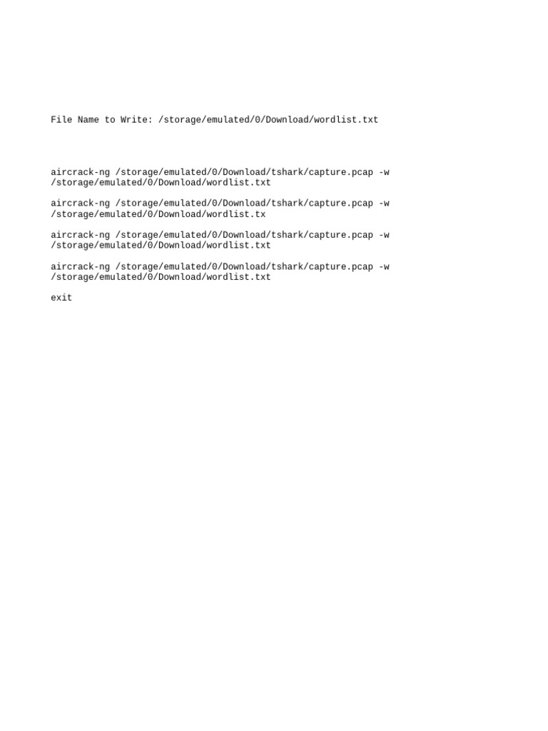 Aircrack-ng Wordlist Creation Guide | PDF