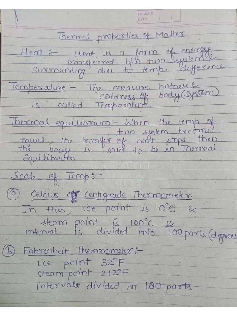 Thermal Properties of Matter | PDF