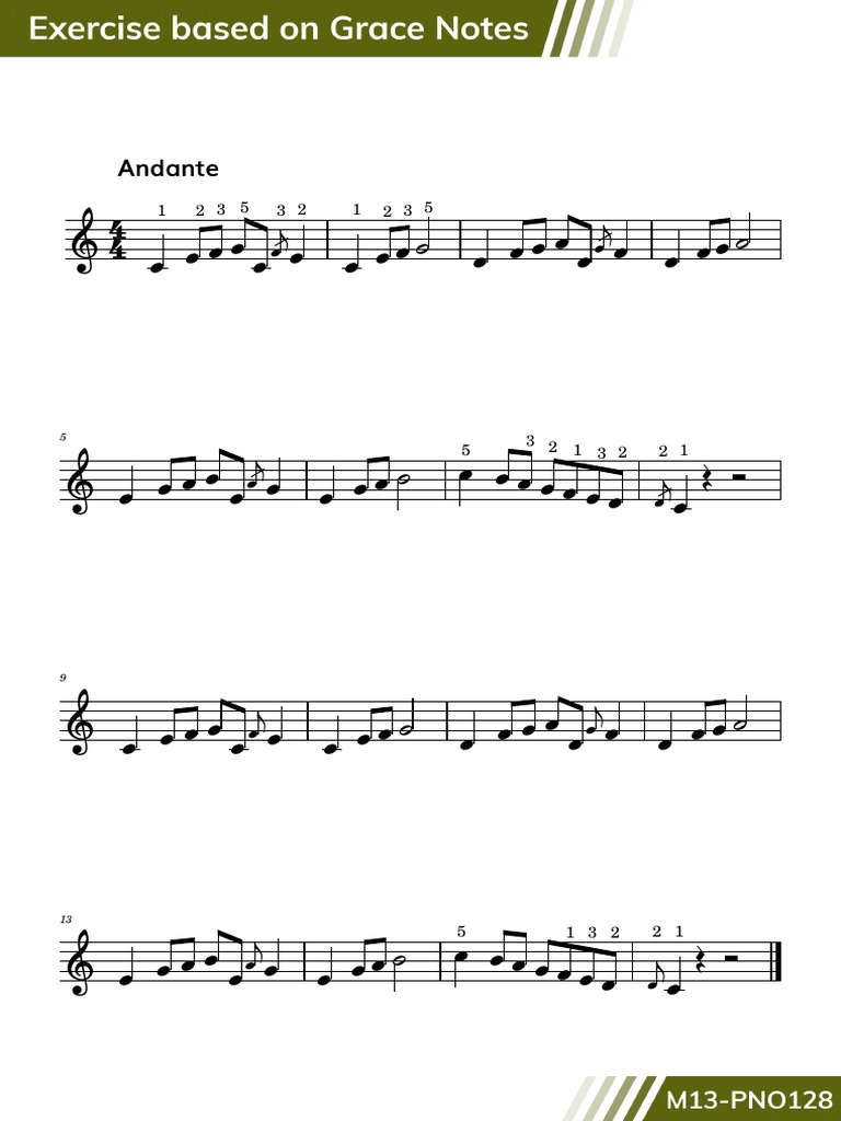 Xercises Based On Grace Notes | PDF