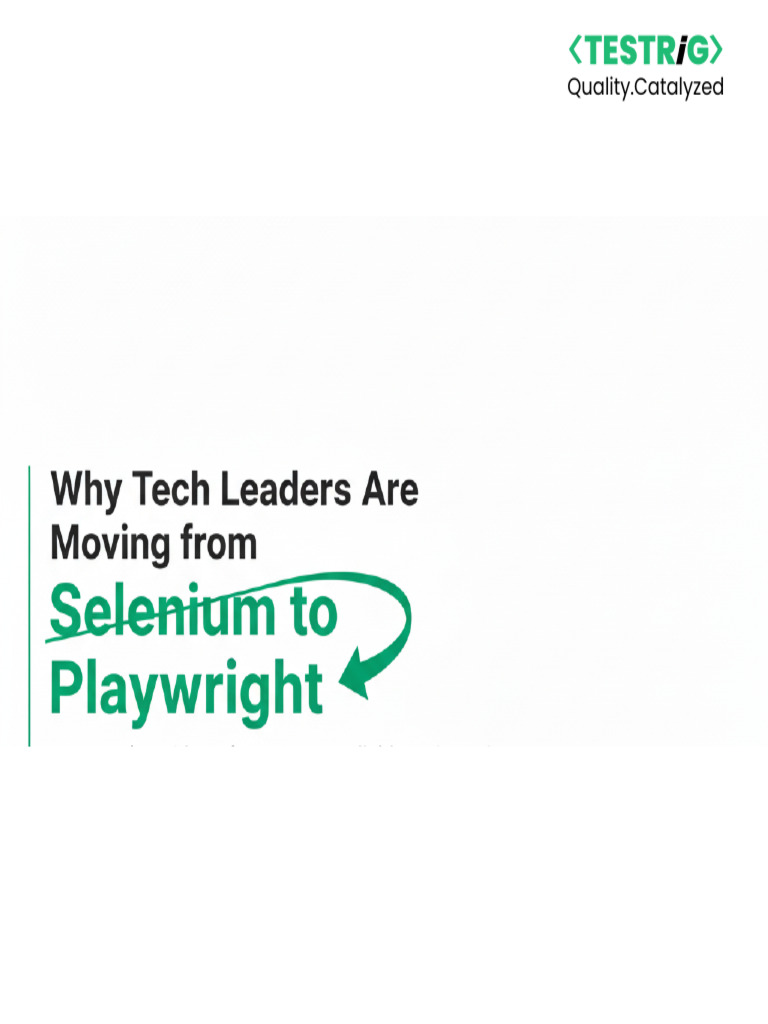 How To Migrate Tests From Selenium To Playwright With Zero Downtime | PDF