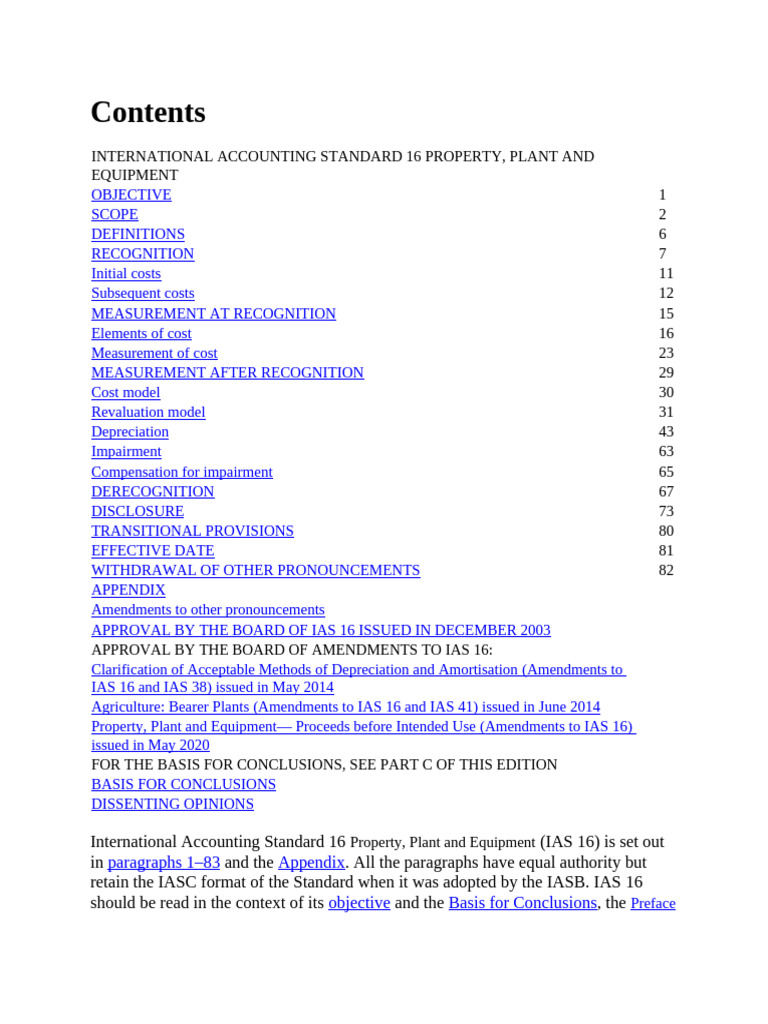 IAS 16: Property, Plant, and Equipment | PDF | Fair Value ...