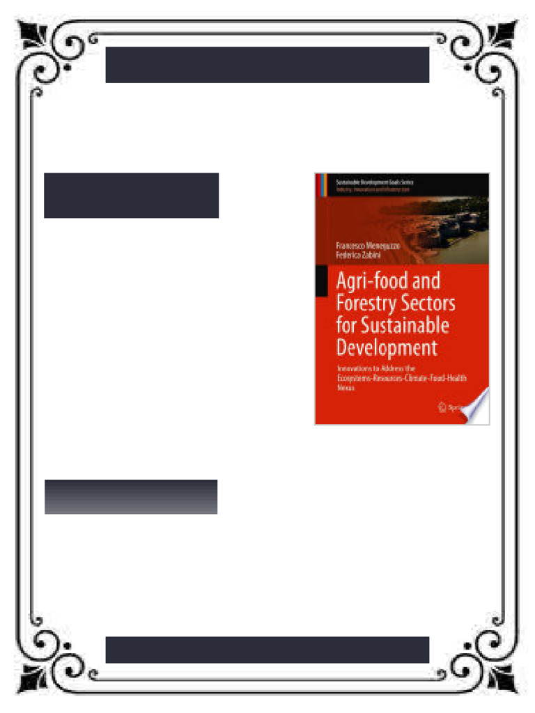 Agri food and Forestry Sectors for Sustainable Development Innovations ...