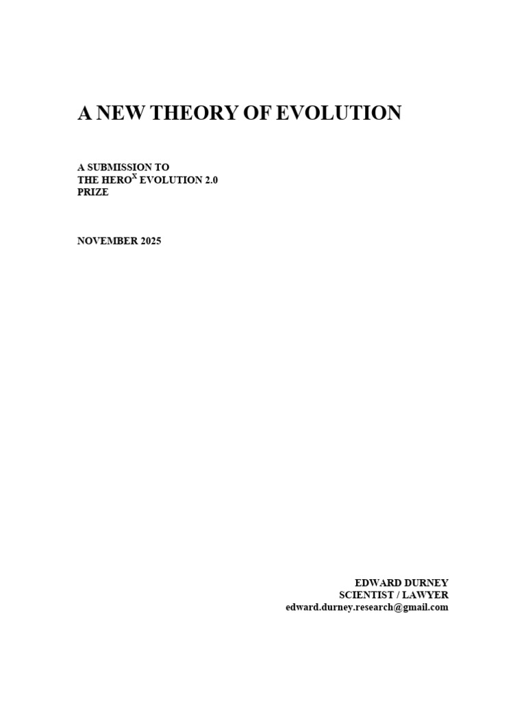 Durney ANewTheoryofEvolutionResearchGate12!21!25 | PDF | Evolution ...