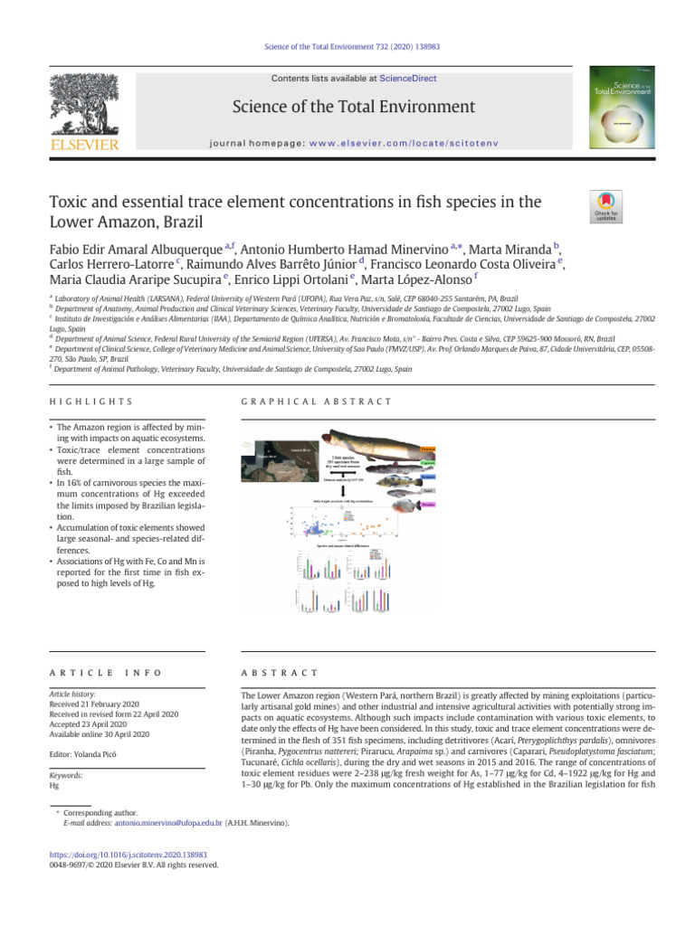 Toxic and Essential Trace Element in Fish and Gold Mining | PDF ...