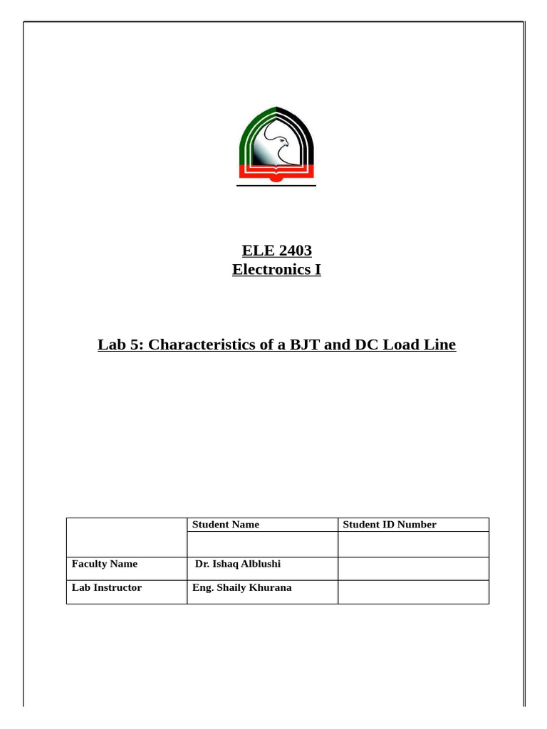 BJT Characteristics and DC Load Line Lab | PDF