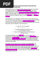 Schultz's 1961 Human Capital Theory | PDF | Human Capital | Capital ...