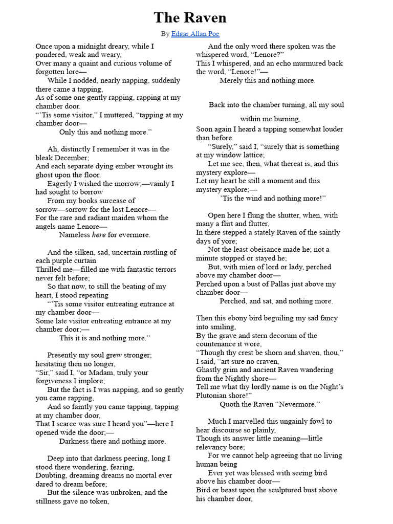 The Raven | PDF | The Raven