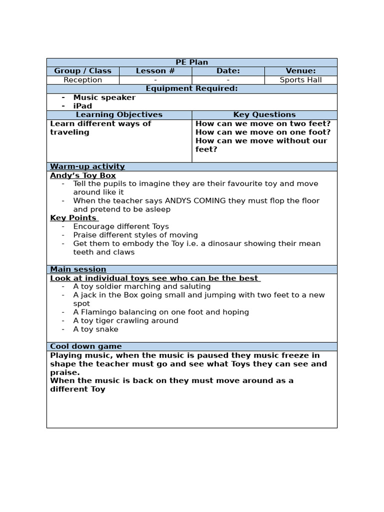 Creative Movement Activities for Kids | PDF