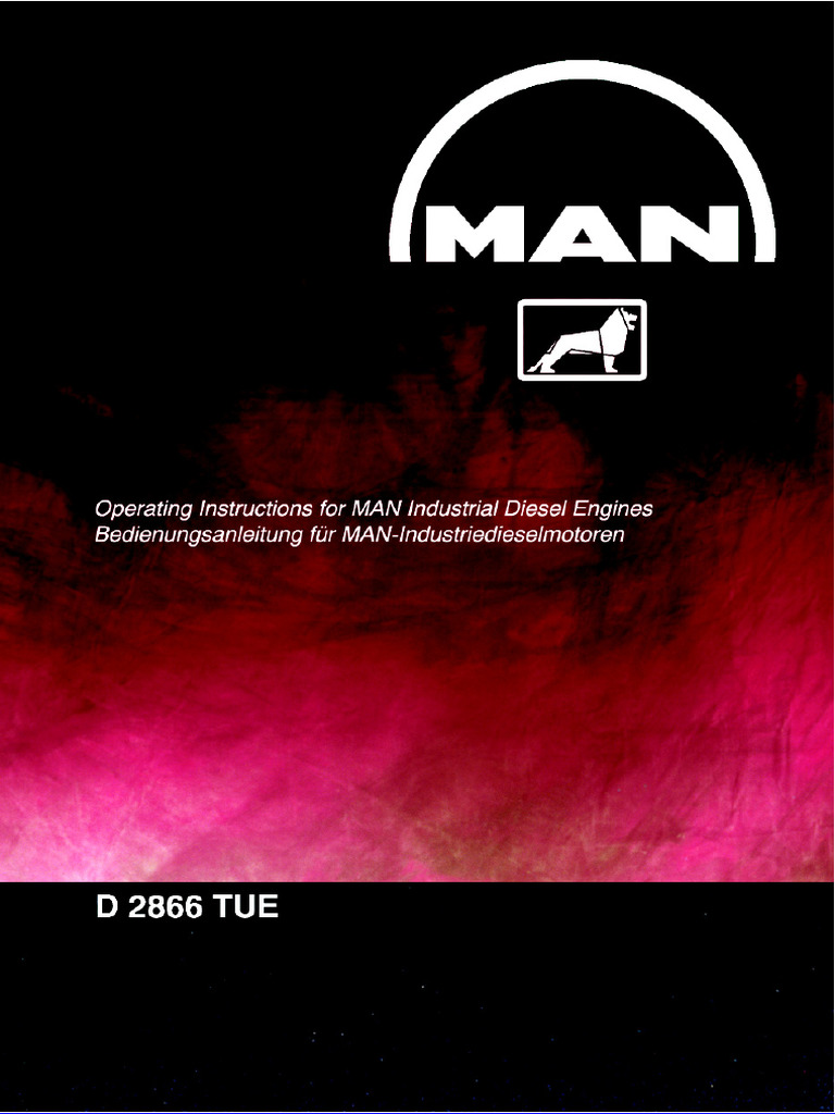 Man Industrial Diesel Engines D 2866 Tue Operating Instructions | PDF