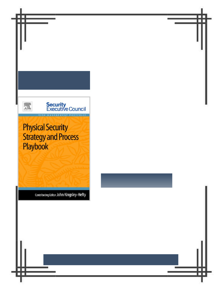 Physical Security Guidelines Template 1st Edition Bob Hayes (Eds ...