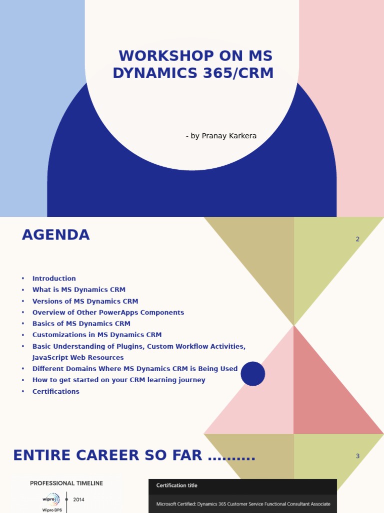 MS Dynamics 365 CRM Workshop Agenda | PDF | Customer Relationship ...