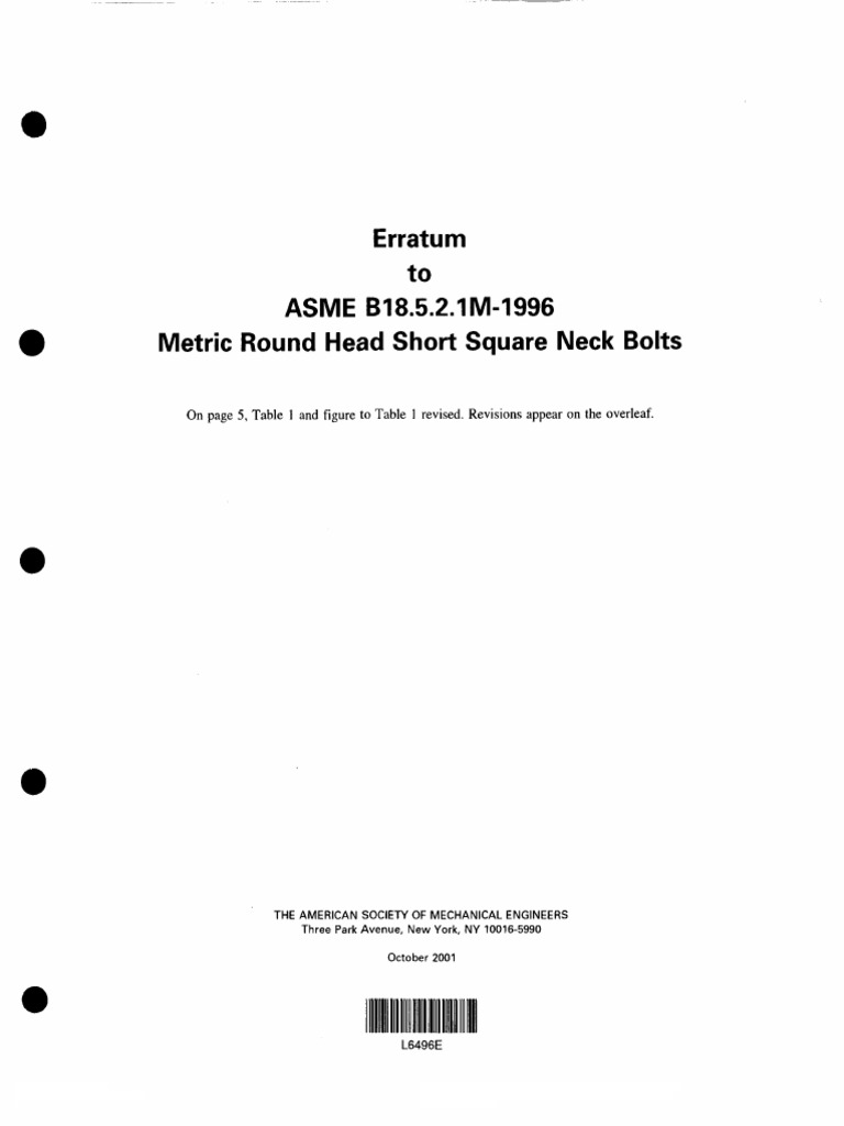 Asme B18.5.2.1M | PDF | Screw | Engineering Tolerance