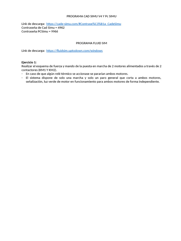 Descarga y Ejercicio de CAD Simu y Fluid Sim | PDF