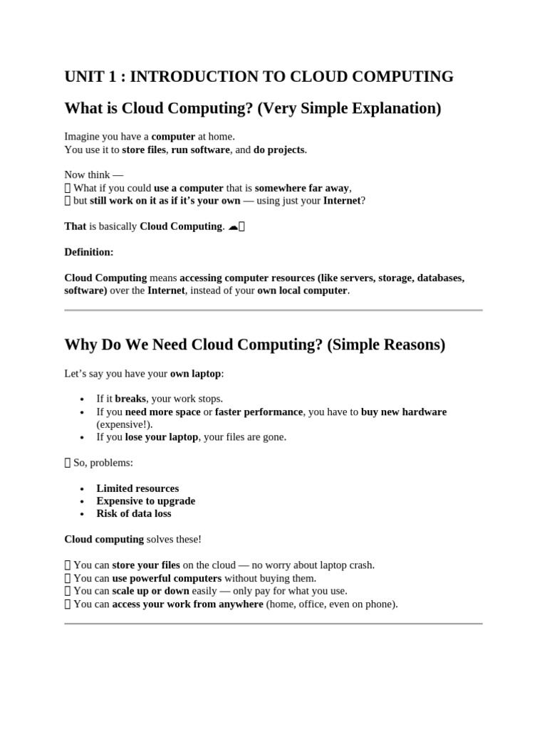 Introduction to Cloud Computing Basics | PDF