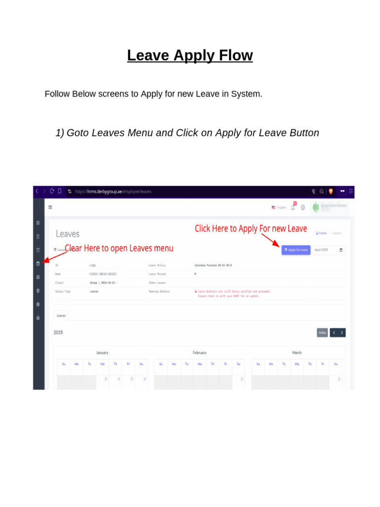 Apply Leave Flow | PDF
