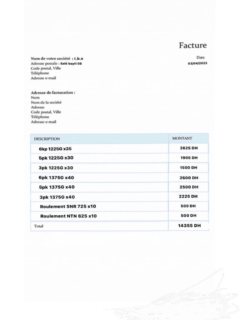 Facture 1 | PDF