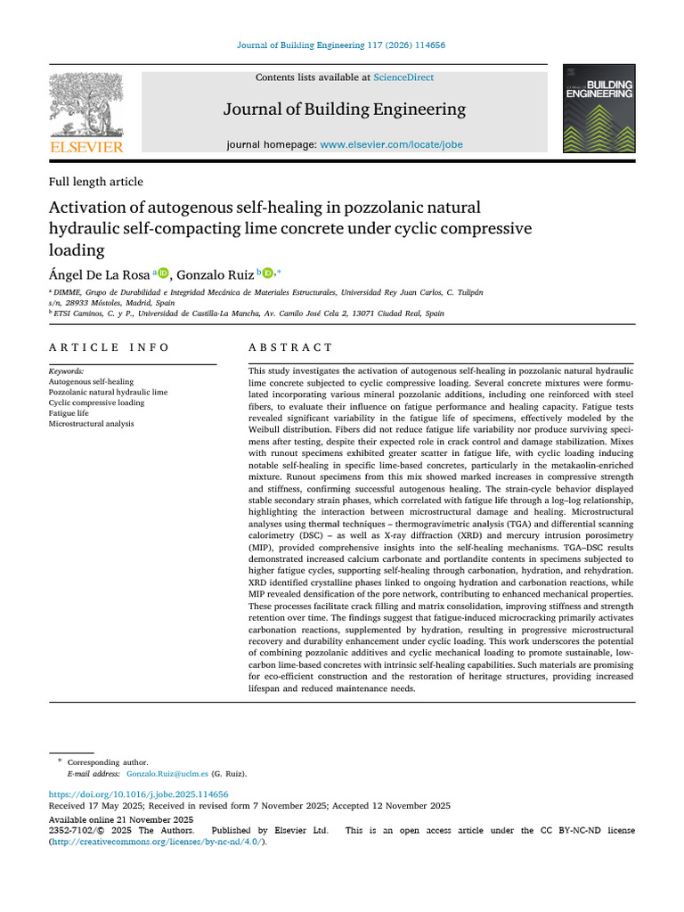 Activation of Autogenous Self Healing in Pozzolanic Natur - 2026 ...