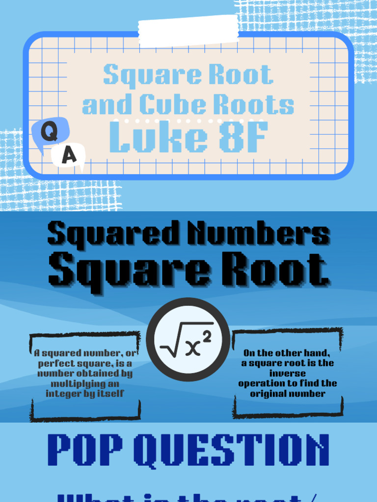 Square Root and Cube Roots PDF | PDF
