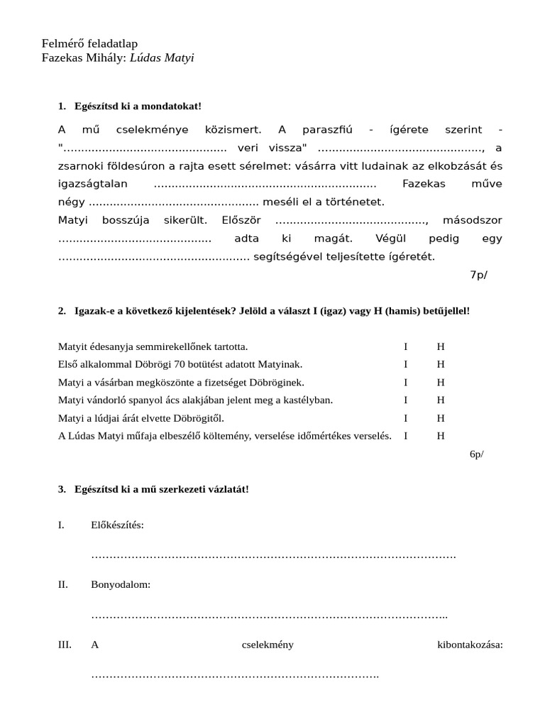 Lúdas Matyi | PDF