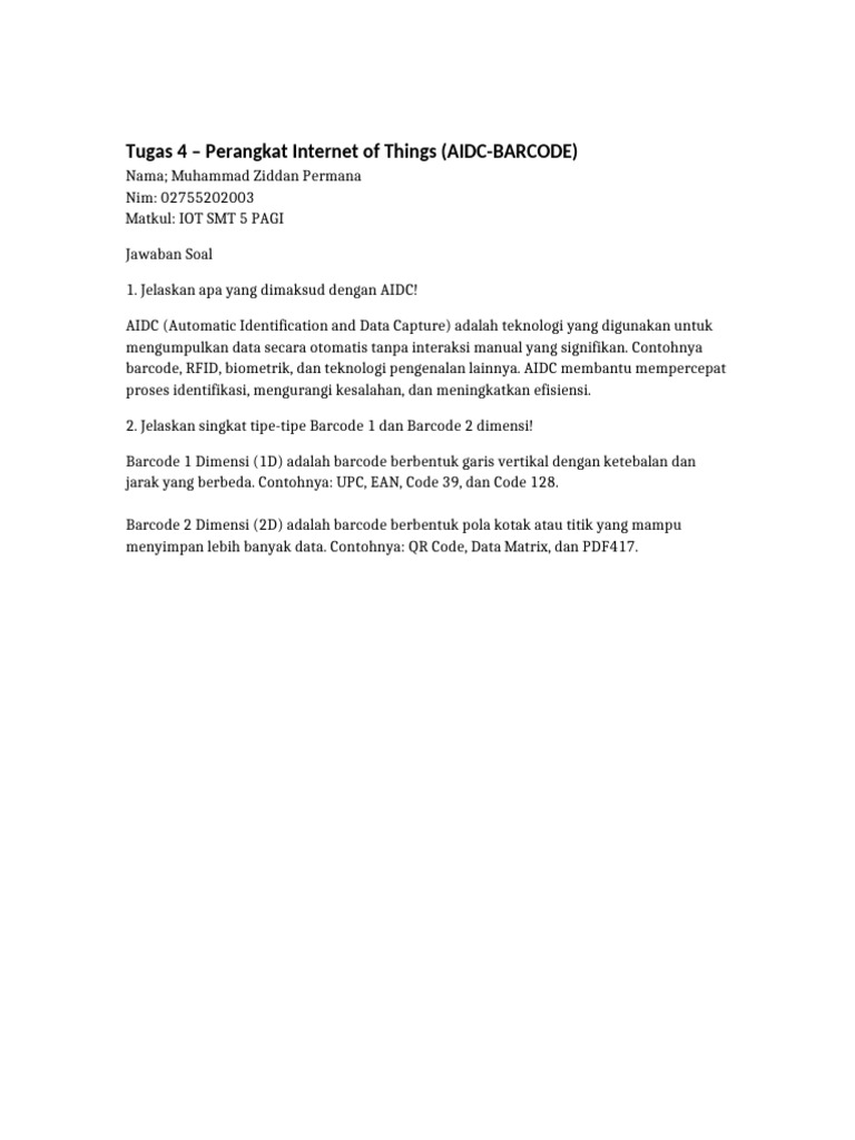 IOT PT 4 Ziddan | PDF