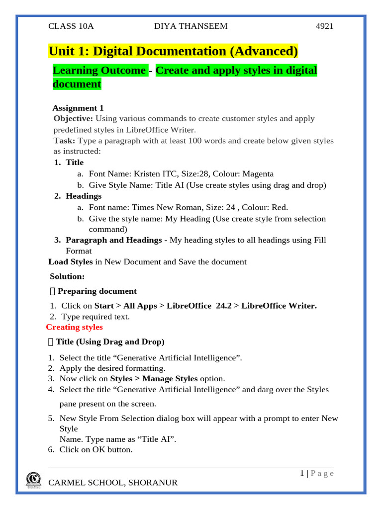 LibreOffice Writer & Calc Assignments Guide | PDF | Hyperlink | Spreadsheet