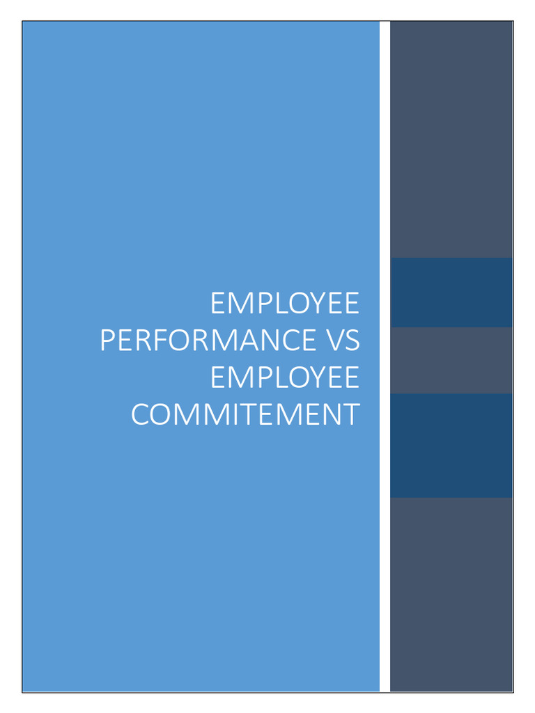 Employee Commitment vs Performance in Hospitality | PDF | Motivational ...
