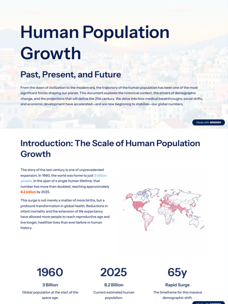 Human Population Growth Trends 2025 | PDF | Population Growth | Total ...