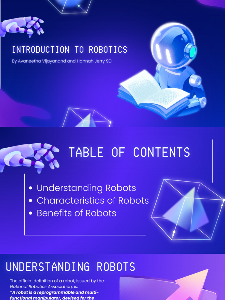Characteristics - Benefits of Robot | PDF