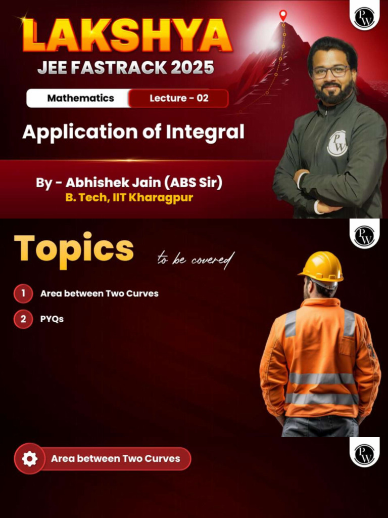 Application of Integrals 02 - Class Notes | PDF