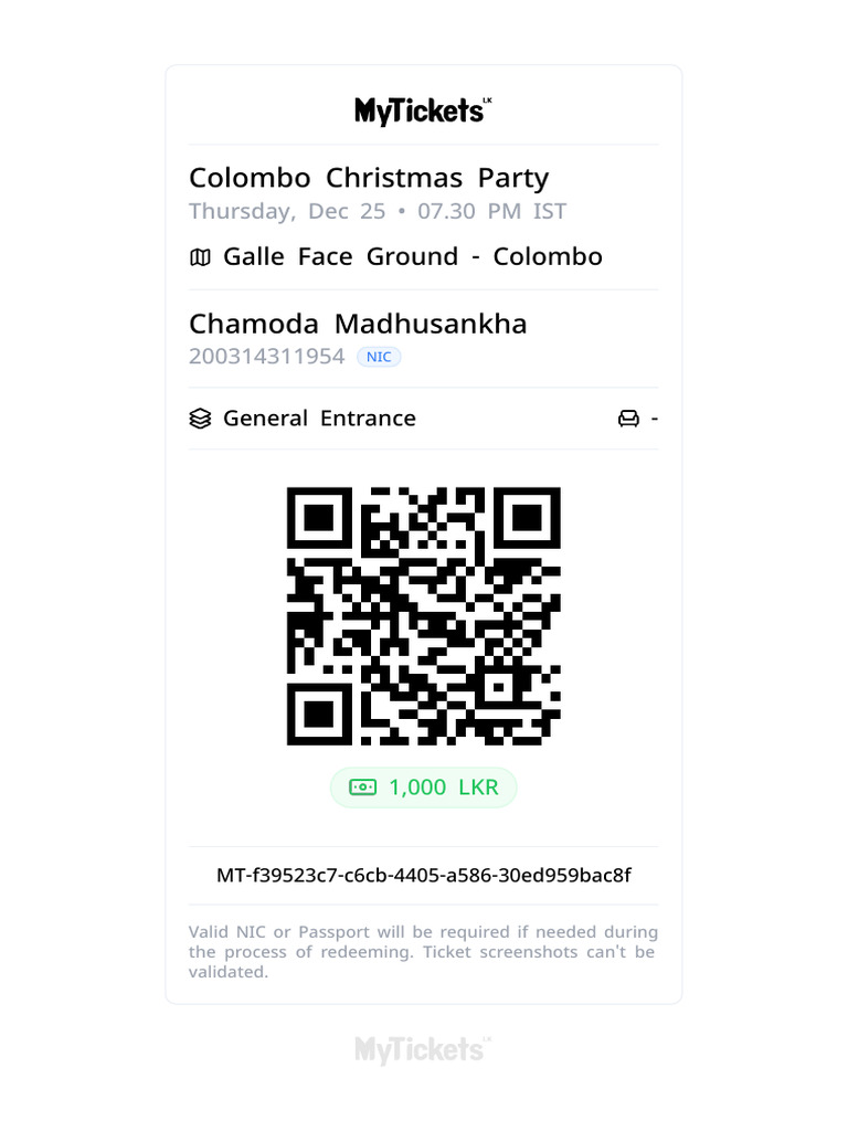 Colombo - Christmas Party - All.694beb29879e33960b55b9bd - myticketsLK ...