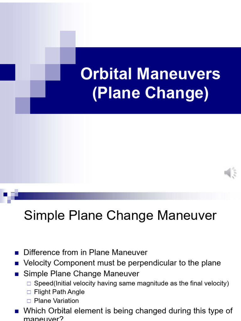 Lecture 8 Plane Change Maneuver | PDF | Orbital Maneuver | Orbital ...