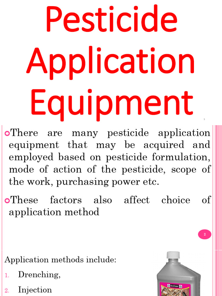 Pesticide Application Equipment Guide | PDF | Liquids | Continuum Mechanics