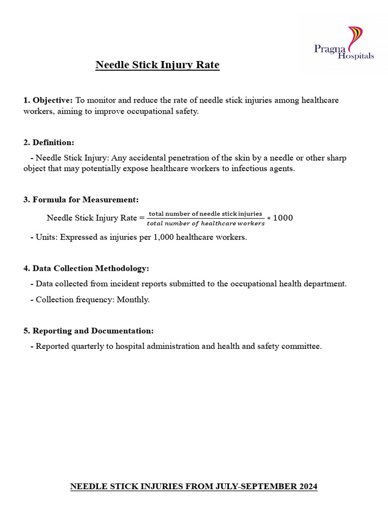 Needle Stick Injury Rate Analysis | PDF | Medicine | Health Economics