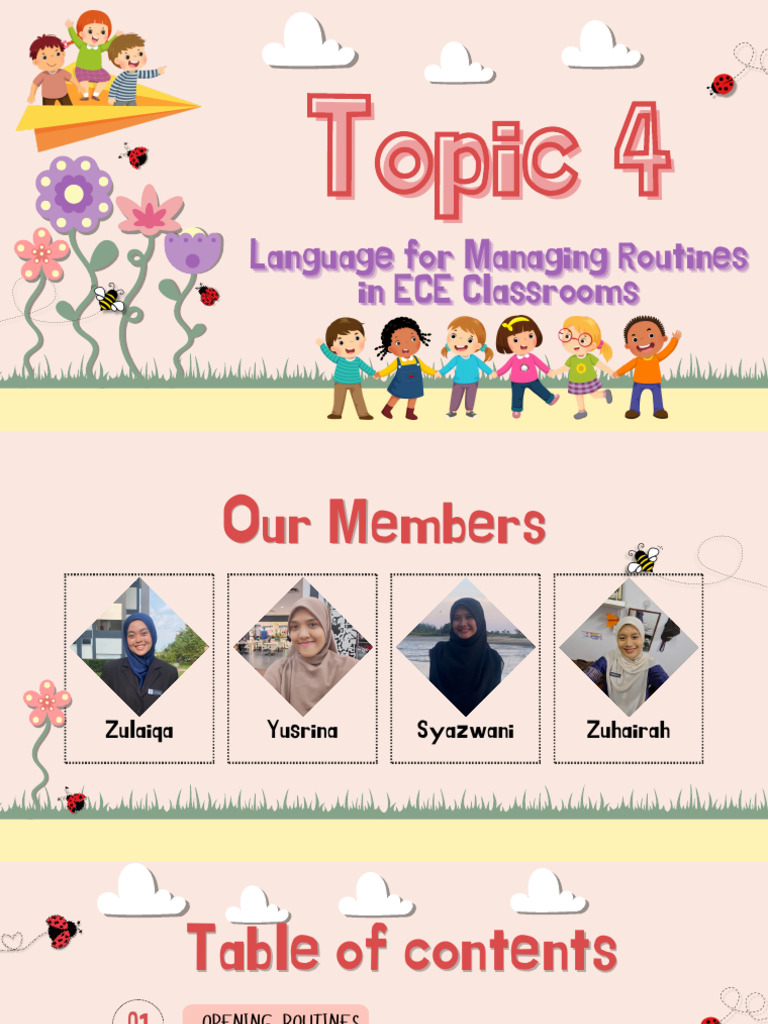 Topic 4 - Language For Managing Routines in ECE Classrooms | PDF ...