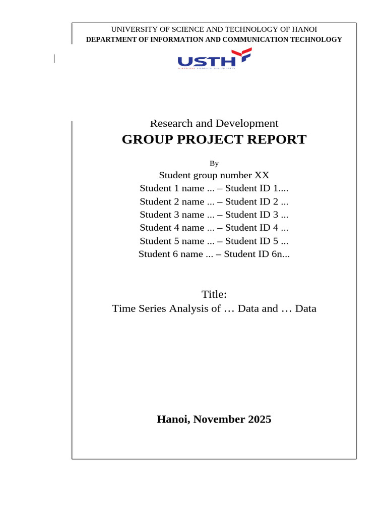 Group Project Template | PDF | Autoregressive Integrated Moving Average ...