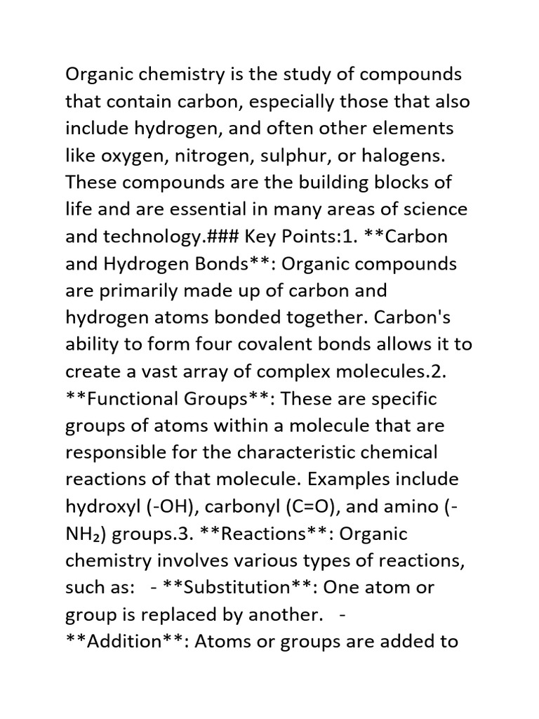 Understanding Organic Chemistry Basics | PDF